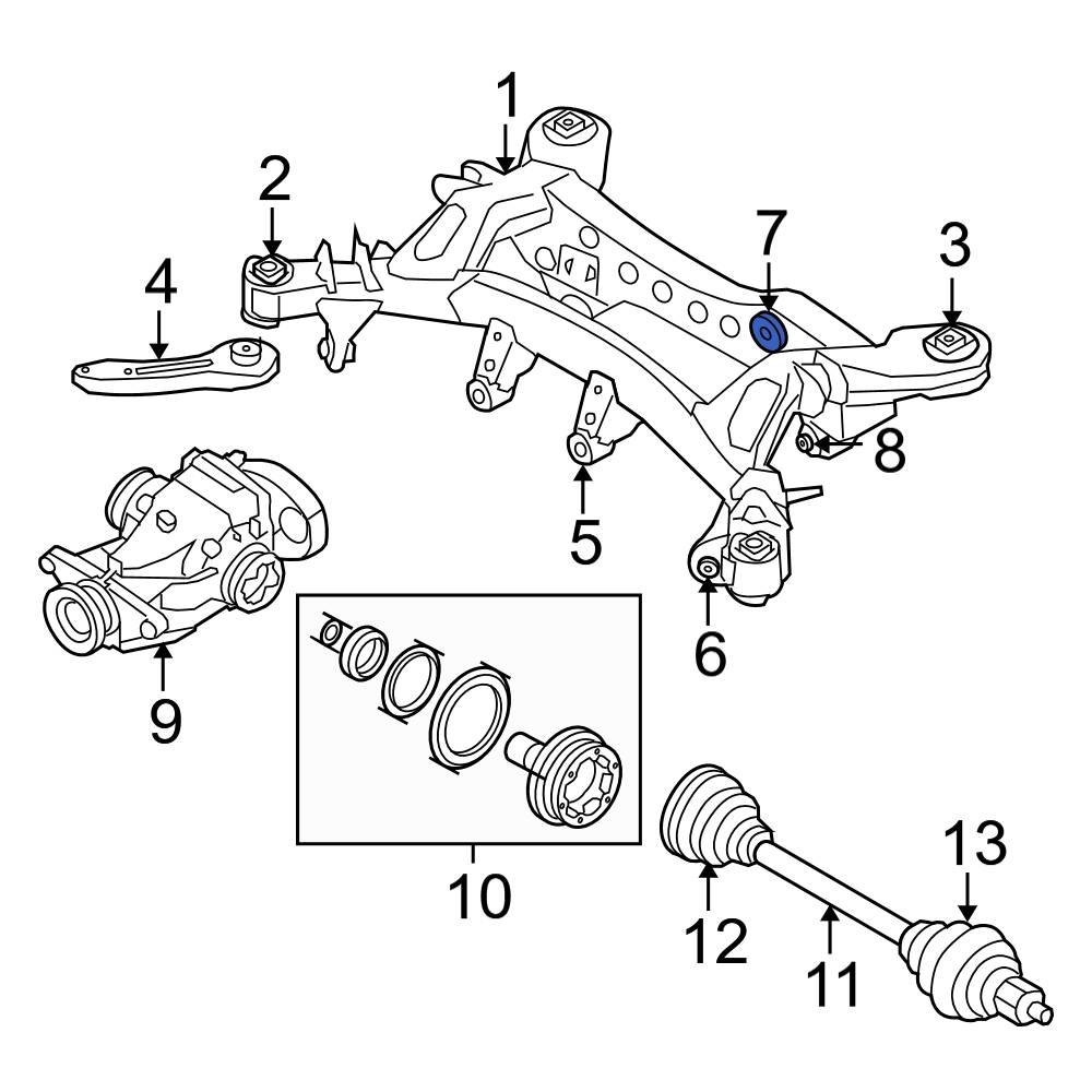 BMW OE 33316855896 - Rear Suspension Crossmember Insulator