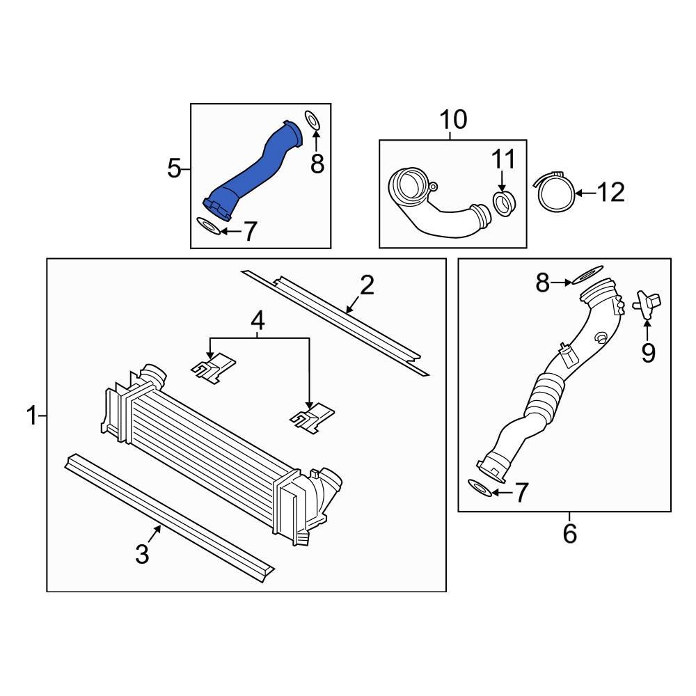 BMW OE 13717602652 - Right Intercooler Pipe