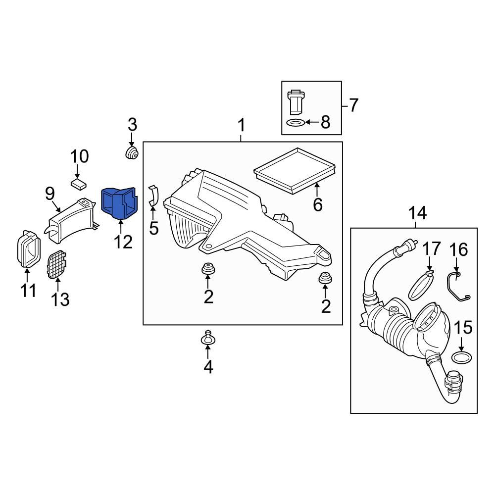 BMW OE 13717597585 - Rear Engine Air Intake Hose