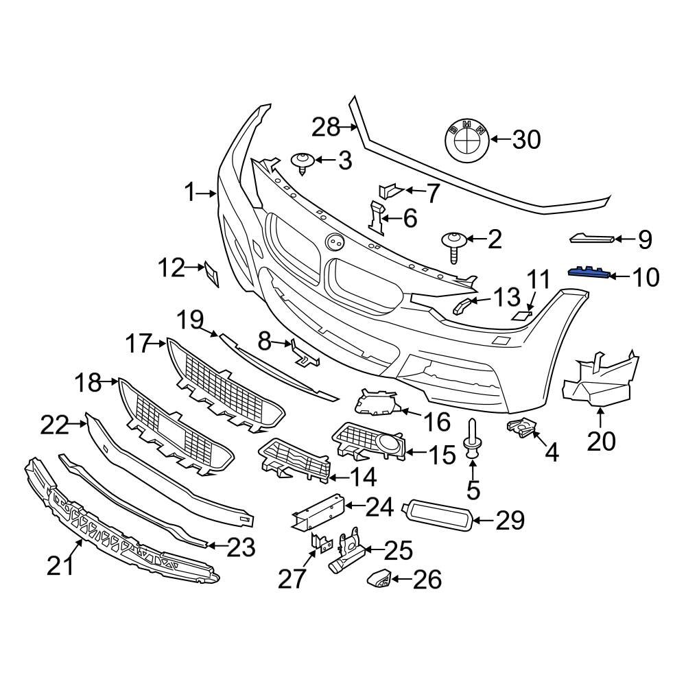 BMW OE 51118056599 - Front Left Inner Bumper Trim
