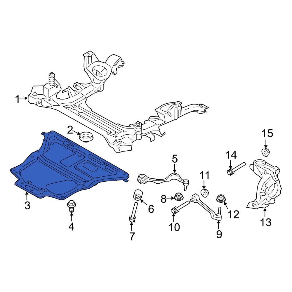 BMW OE 51717376346 - Front Powertrain Skid Plate
