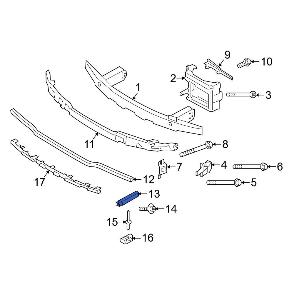 BMW OE 51119478577 - Front Left Bumper Impact Bar Bracket