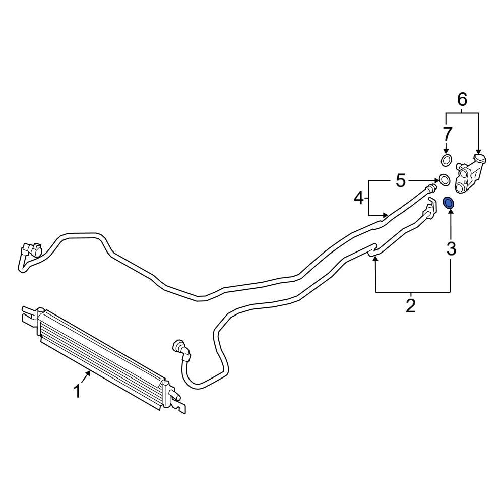 BMW OE 17227613656 - Automatic Transmission Oil Cooler Hose O-Ring