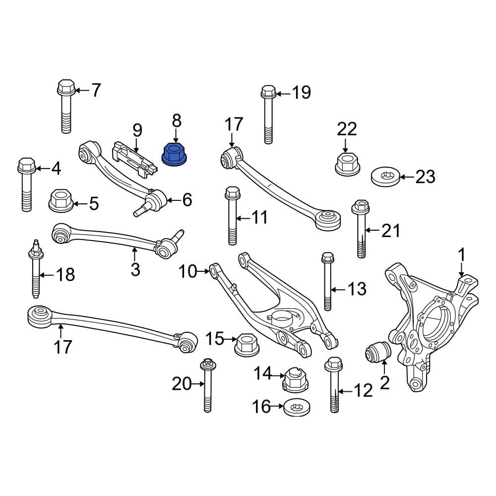 BMW OE 31106767496 - Front Inner Suspension Control Arm Nut