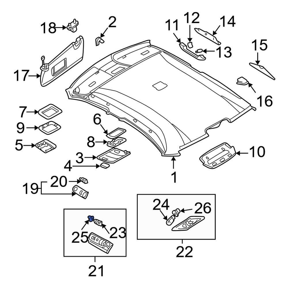 BMW OE 63258389736 - Dome Light Socket
