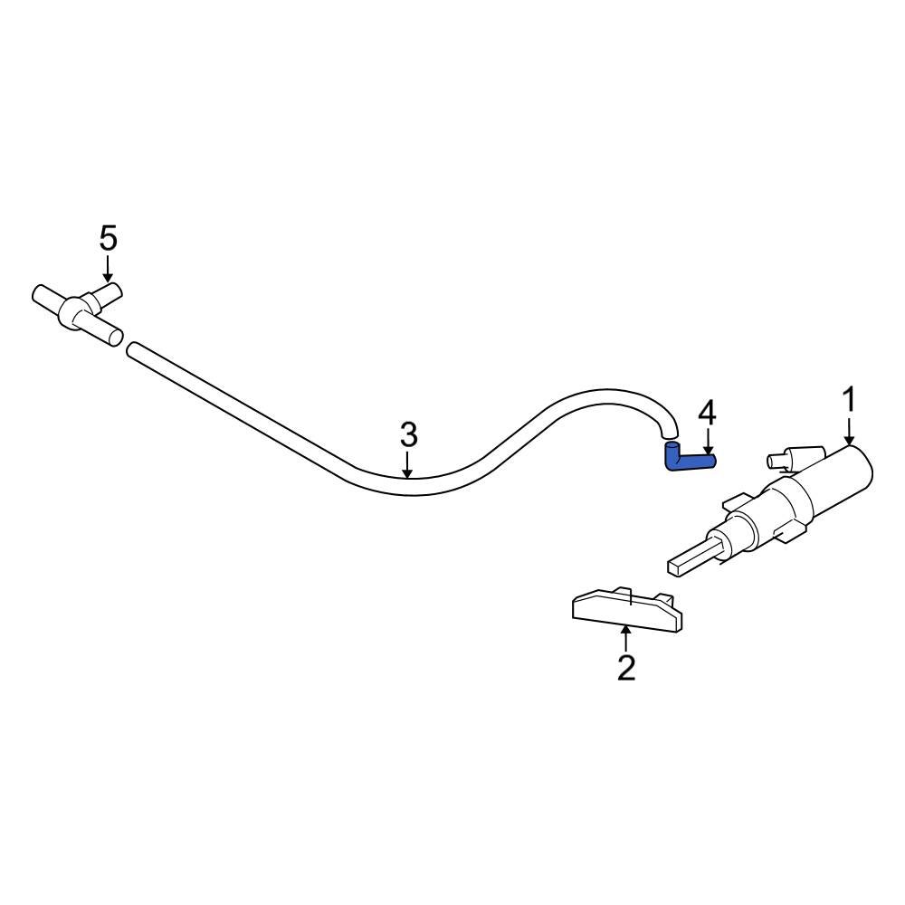 BMW OE 61677117844 - Front Headlight Washer Hose Connector
