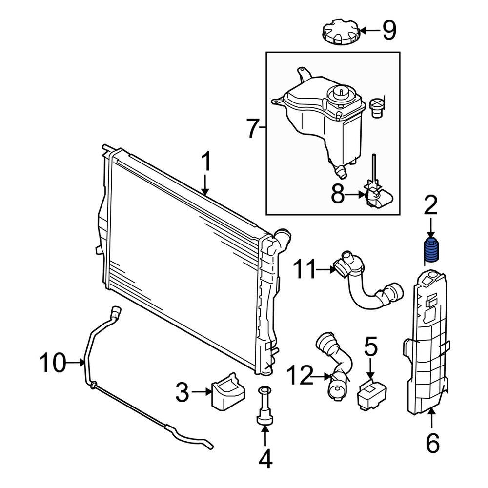 BMW OE 17117590119 - Upper Radiator Insulator