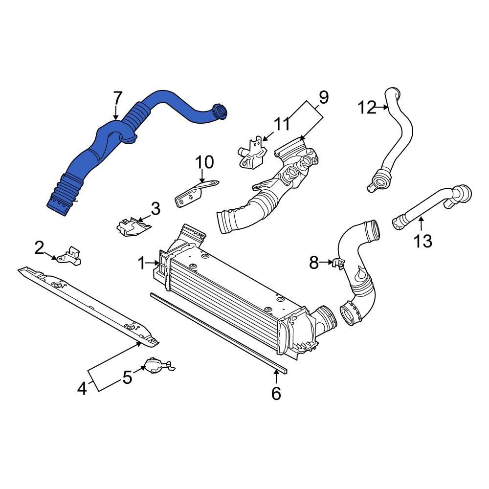 BMW OE 11657556551 - Front Right Intercooler Pipe