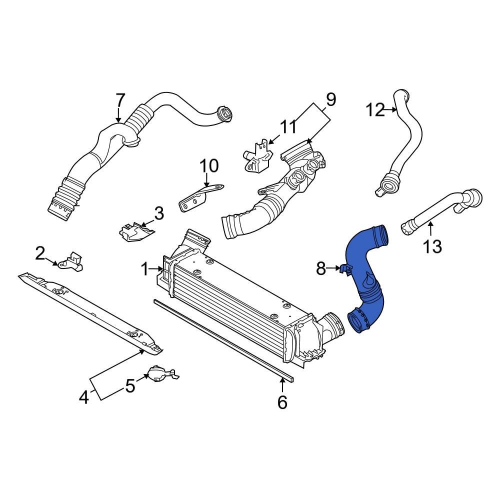 BMW OE 13717590304 - Front Left Intercooler Pipe