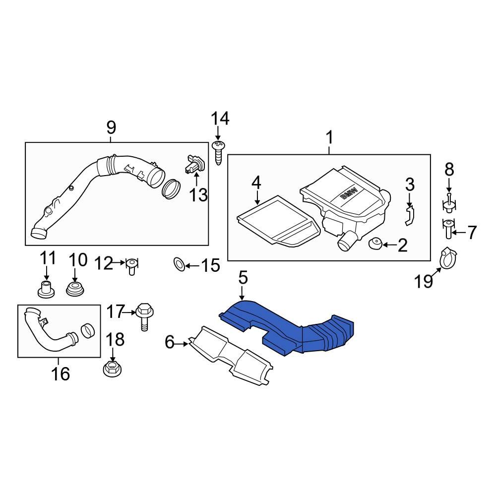 BMW OE 13717599282 - Engine Air Intake Hose