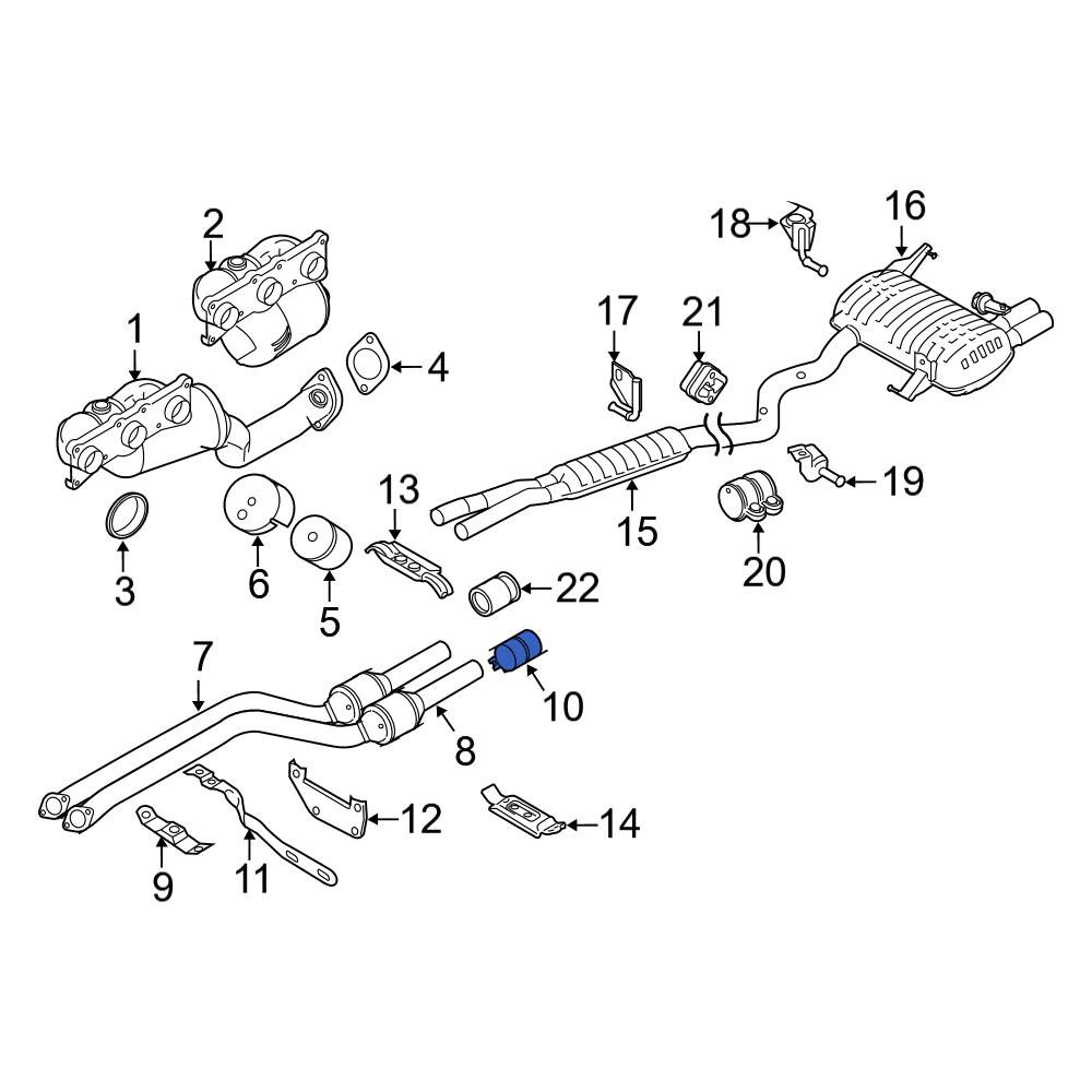 BMW OE 18307560778 - Rear Exhaust Muffler Clamp