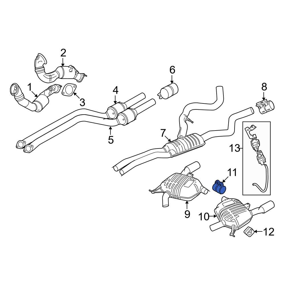 BMW OE 18307560778 - Rear Exhaust Muffler Clamp