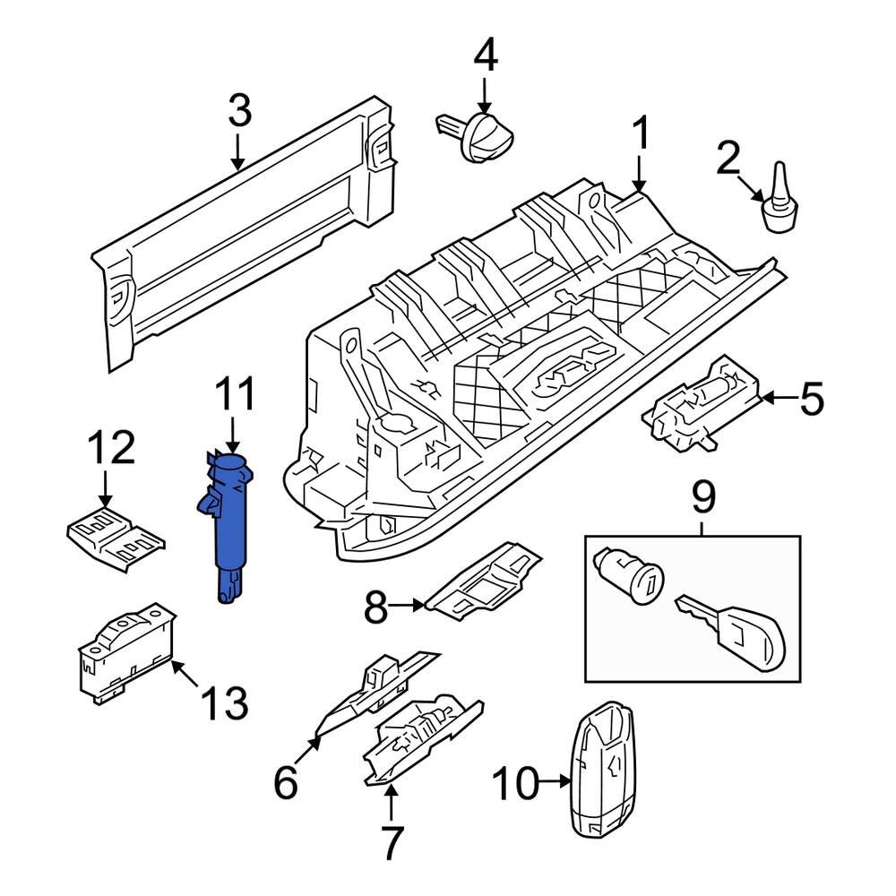BMW OE 51169227250 - Glove Box Support
