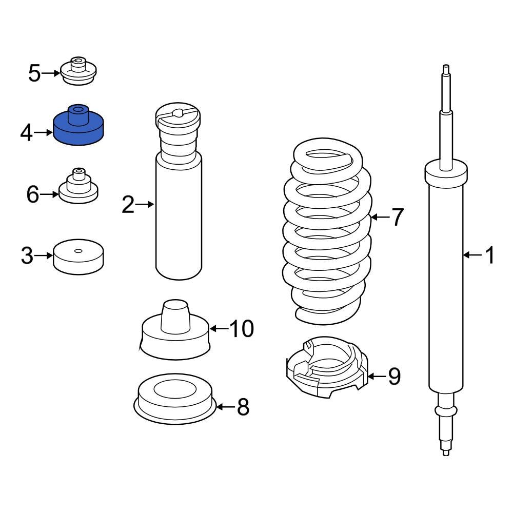 BMW OE 33506767010 - Rear Upper Suspension Shock Absorber Mount Insulator