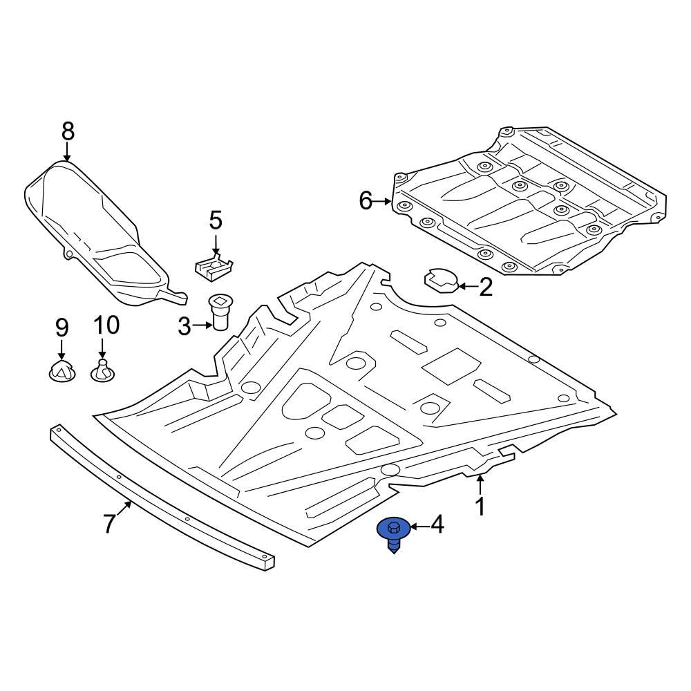 BMW OE 07119907898 - Powertrain Skid Plate Bolt