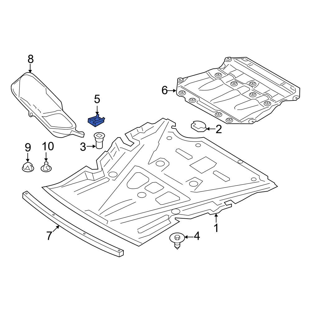 BMW OE 51717376346 - Front Powertrain Skid Plate