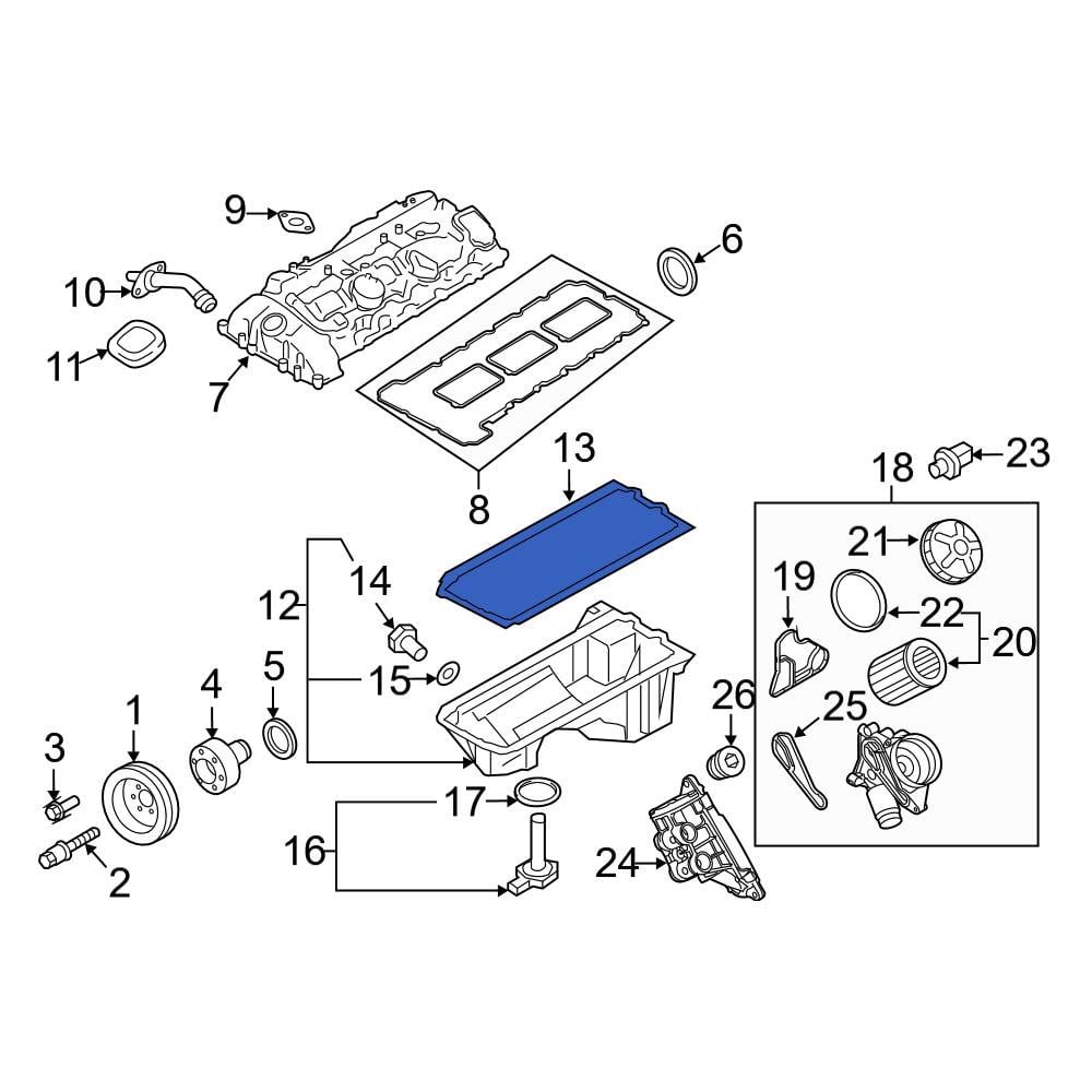 BMW OE 11137600482 - Engine Oil Pan Gasket