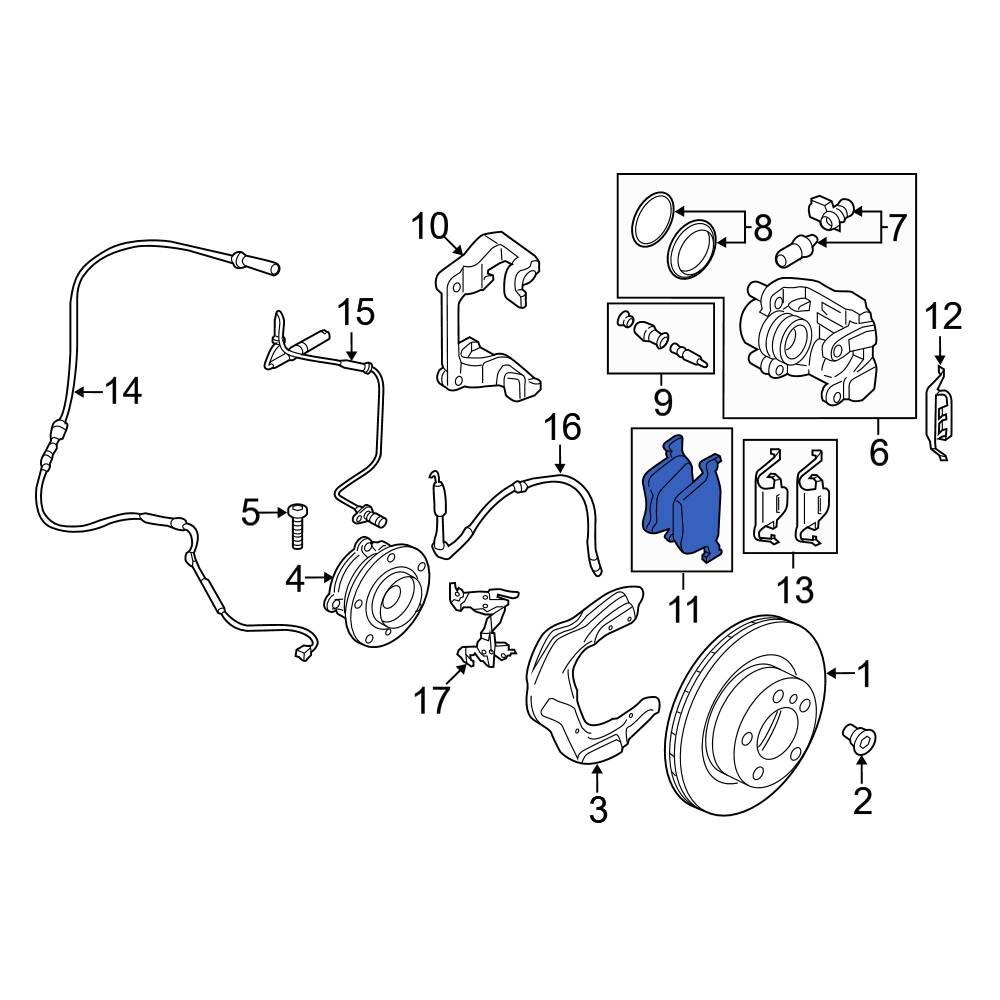 BMW OE 34116878876 - Front Disc Brake Pad Set