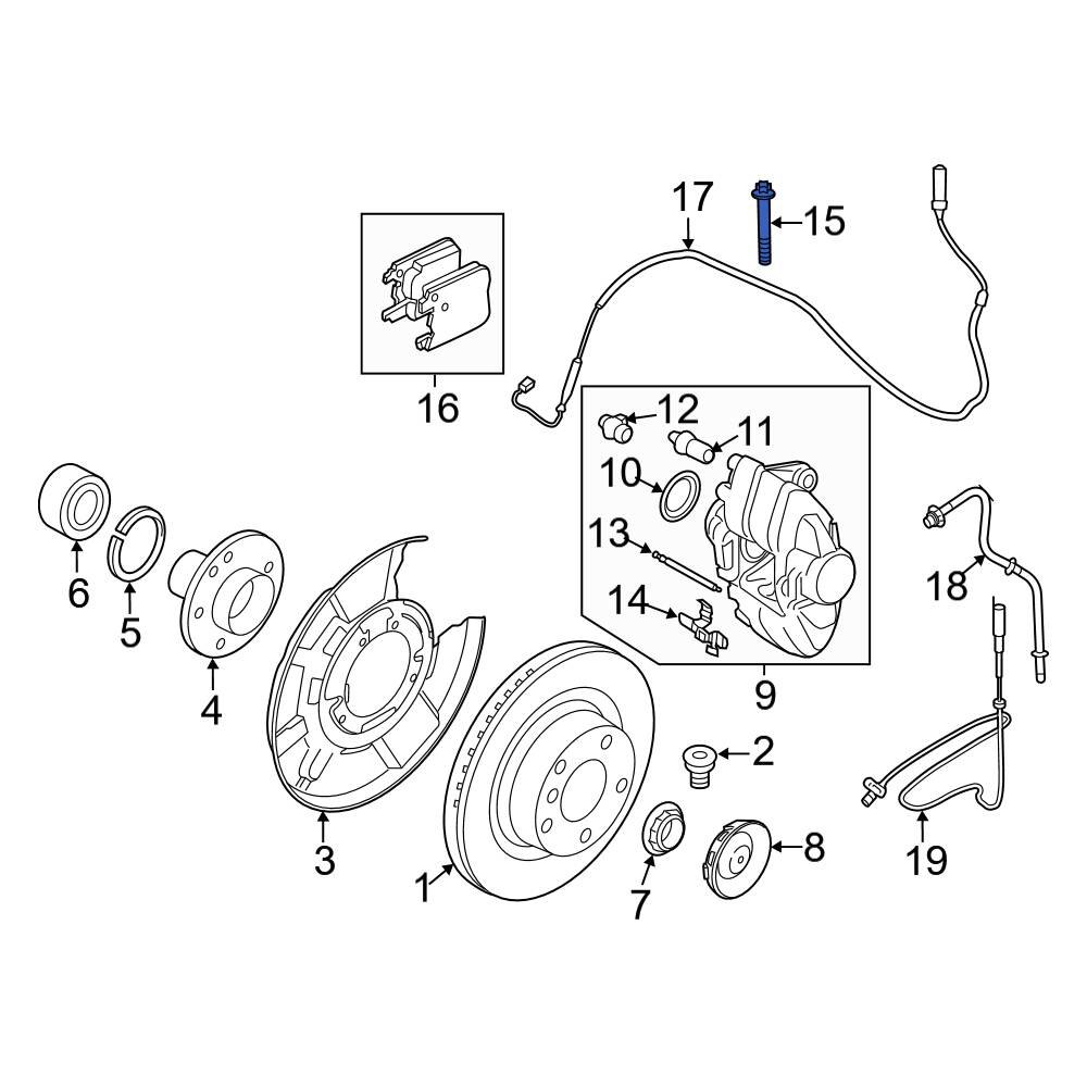 BMW OE 34106864424 - Disc Brake Caliper Anchor Plate Bolt