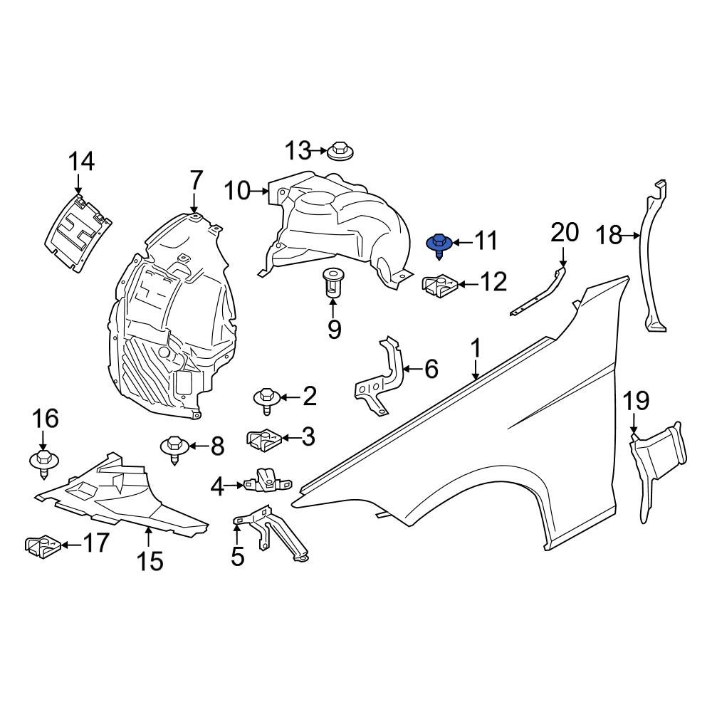 BMW OE 07149126886 - Bumper Cover Bolt