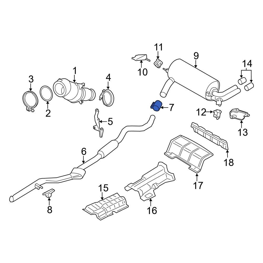 BMW OE 18308632361 - Rear Catalytic Converter Clamp