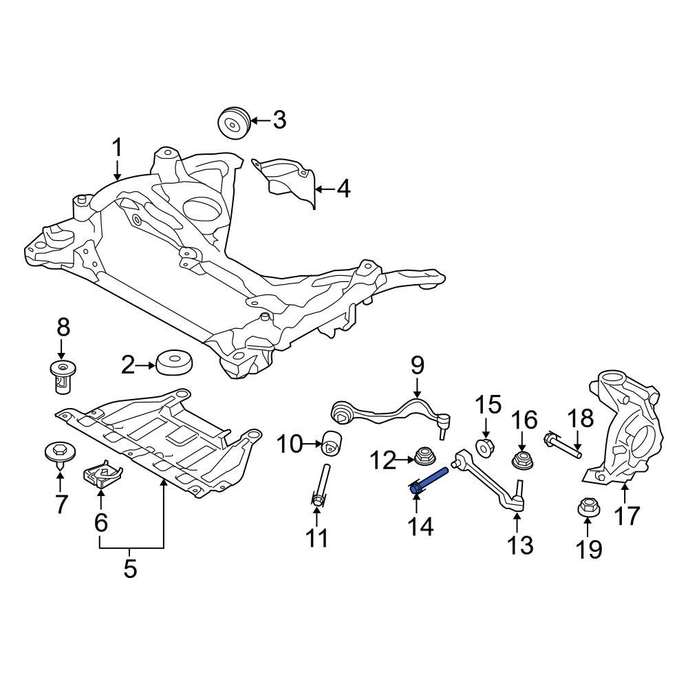 BMW OE 07119906489 - Rear Lower Suspension Control Arm Bolt