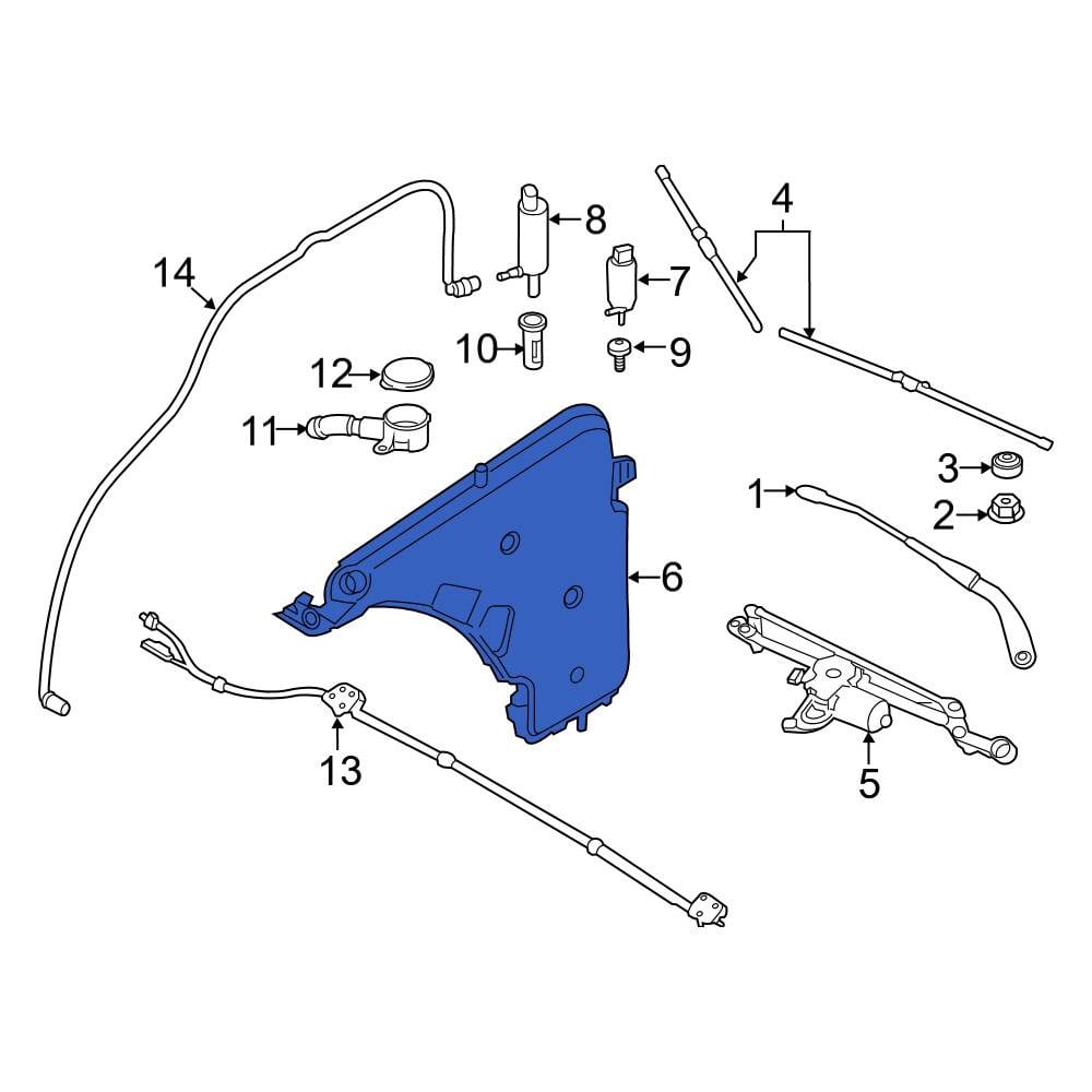 BMW OE 61667241672 - Washer Fluid Reservoir