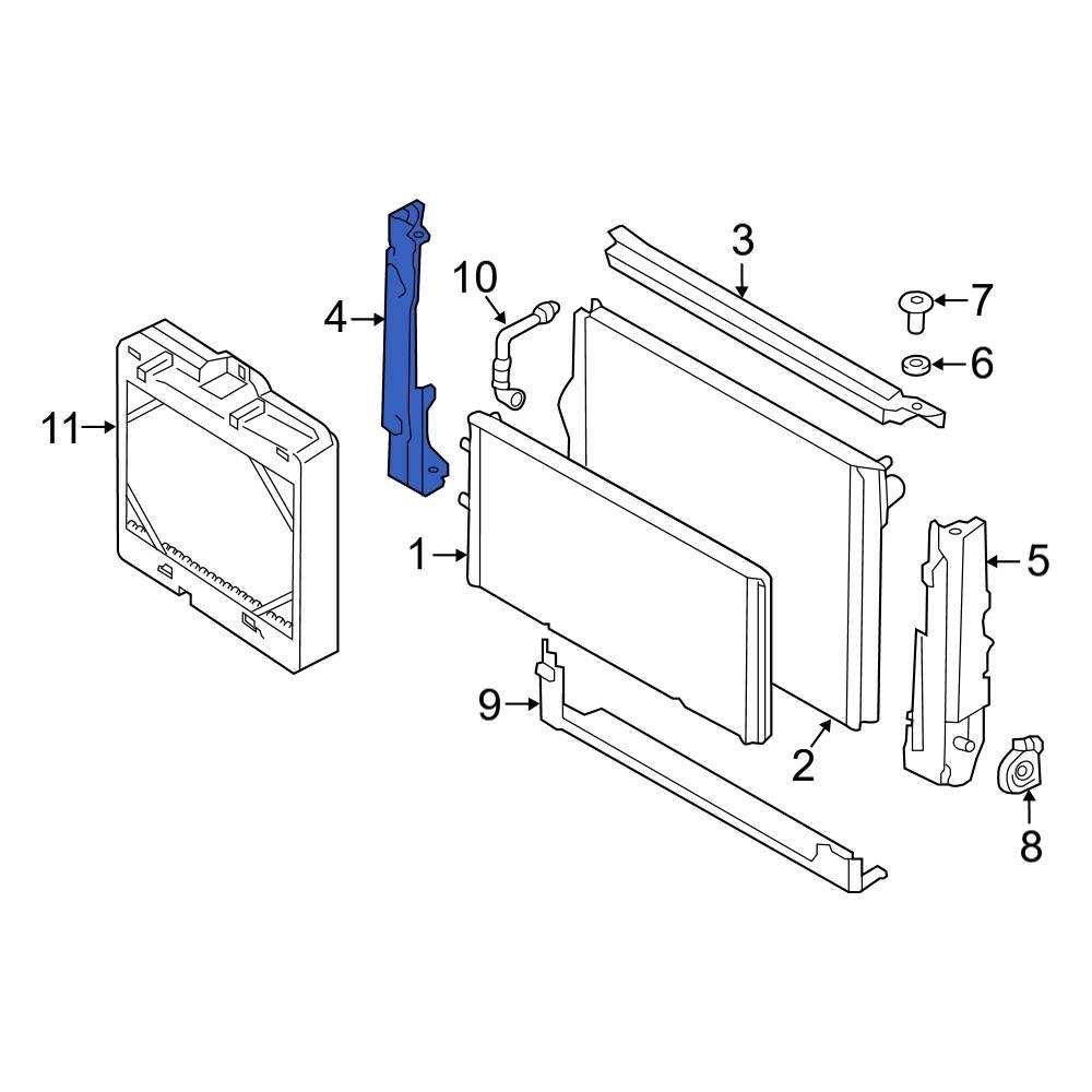BMW OE 17118620732 - Radiator Mount Bracket
