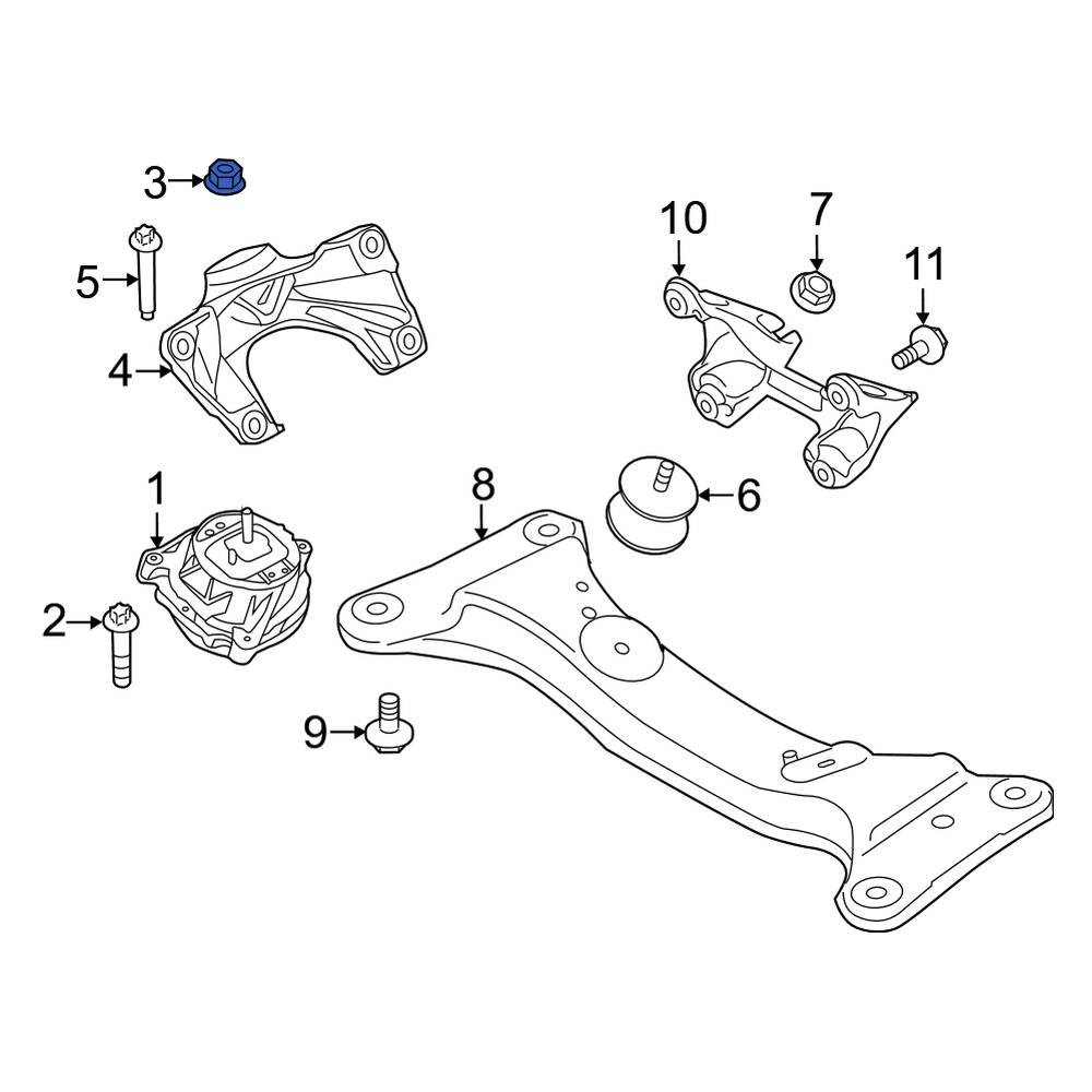 BMW OE 07119904670 - Engine Mount Nut