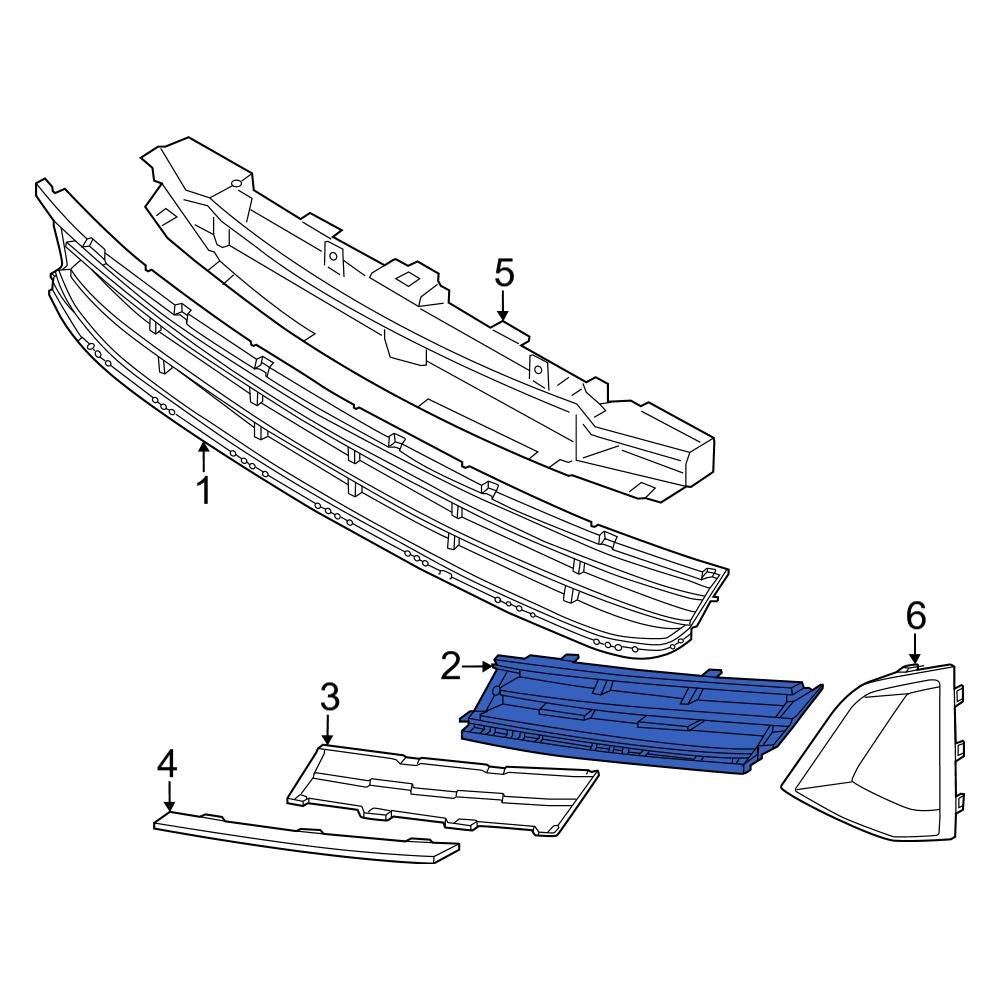 BMW OE 51138082107 - Front Upper Grille