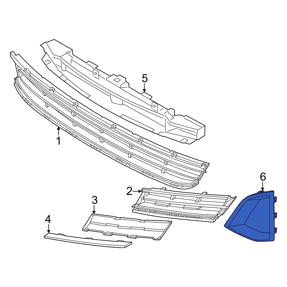 BMW OE 51119463480 - Front Right Bumper Trim