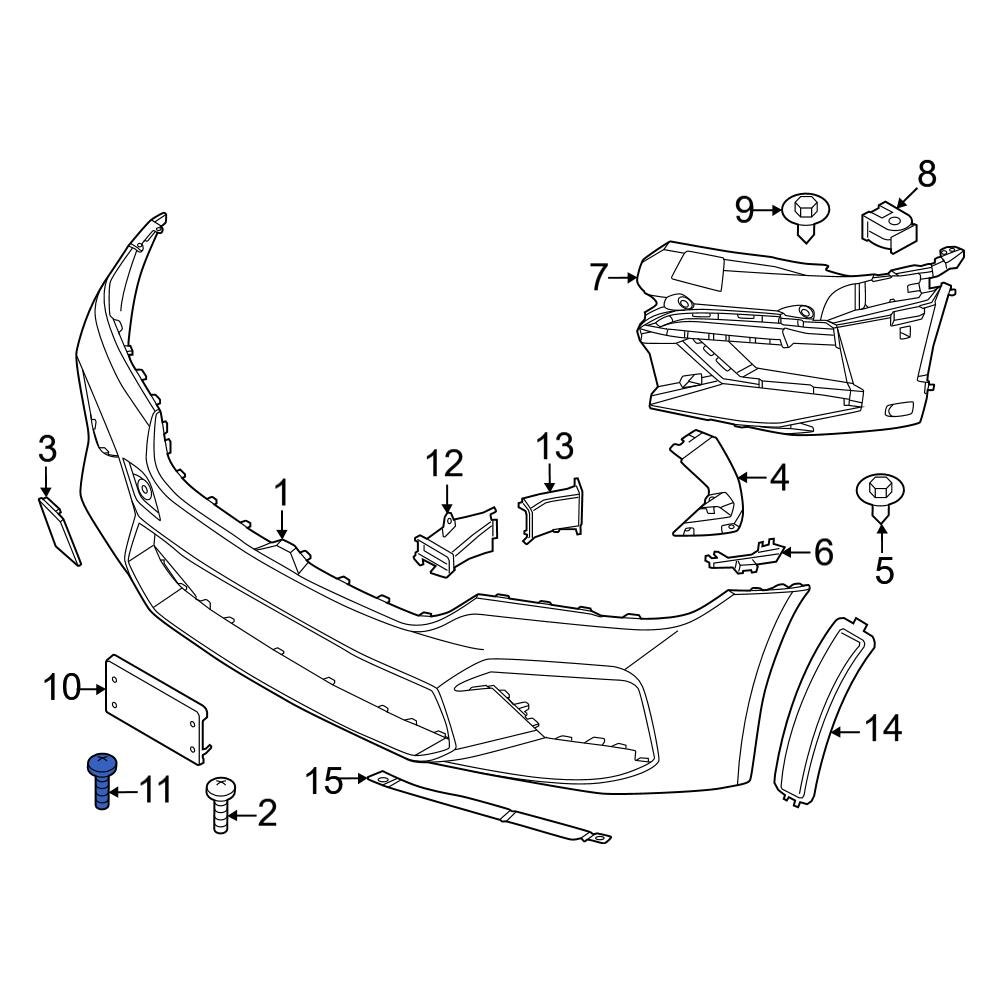 BMW OE 07146986938 - License Plate Bracket Screw
