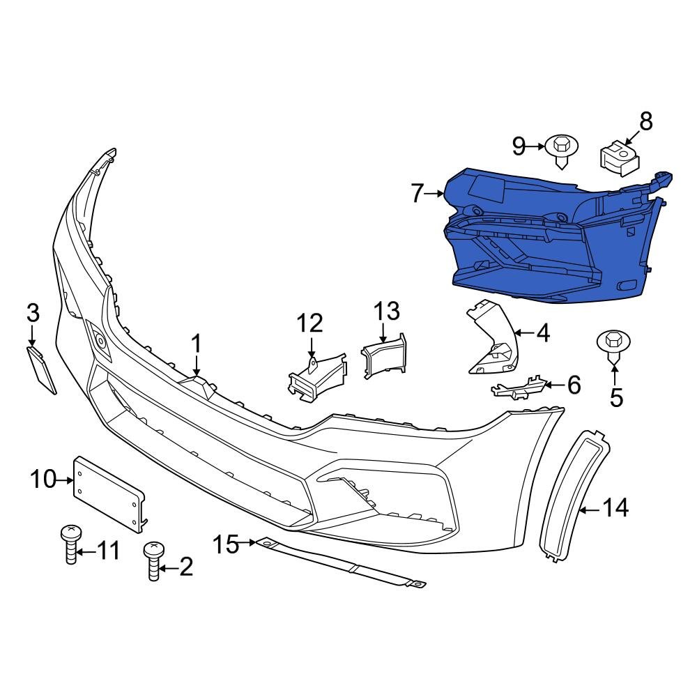 BMW OE 51118098675 - Front Left Bumper Cover Support Rail
