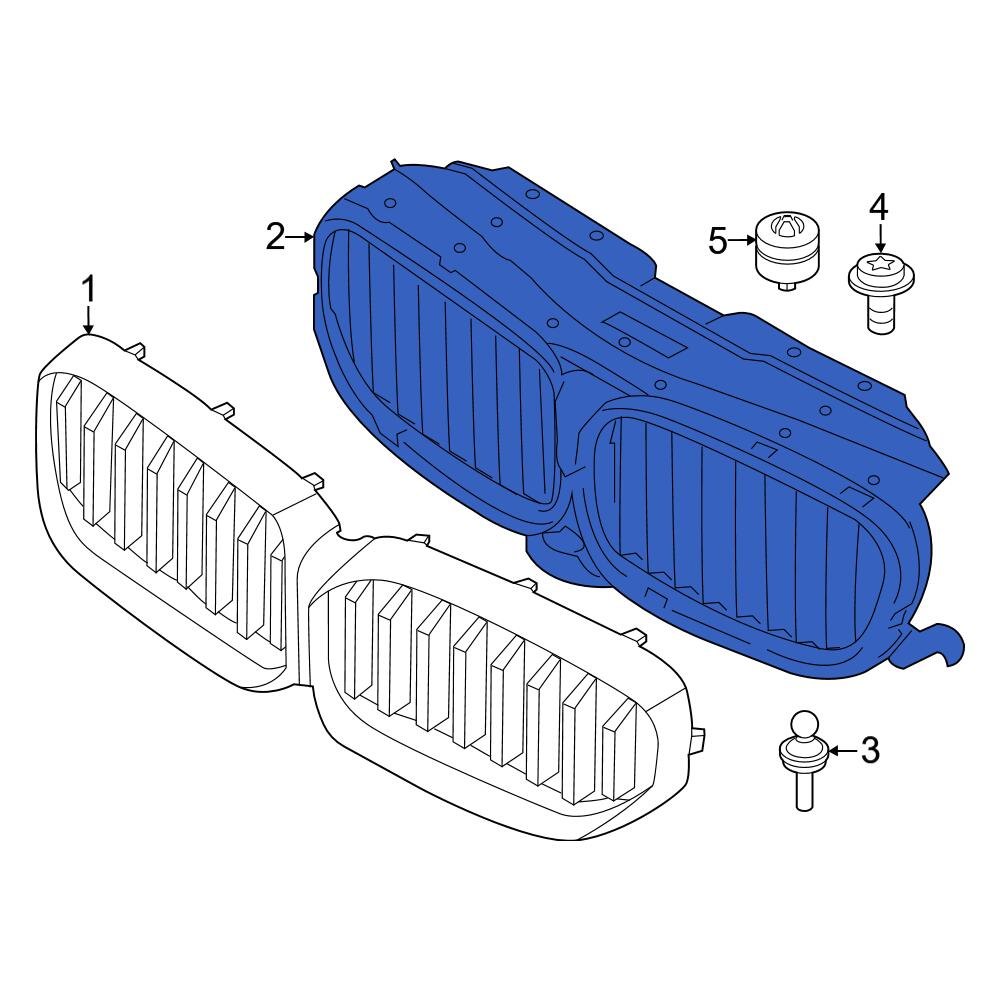 BMW OE 51137497285 - Front Lower Radiator Shutter Assembly