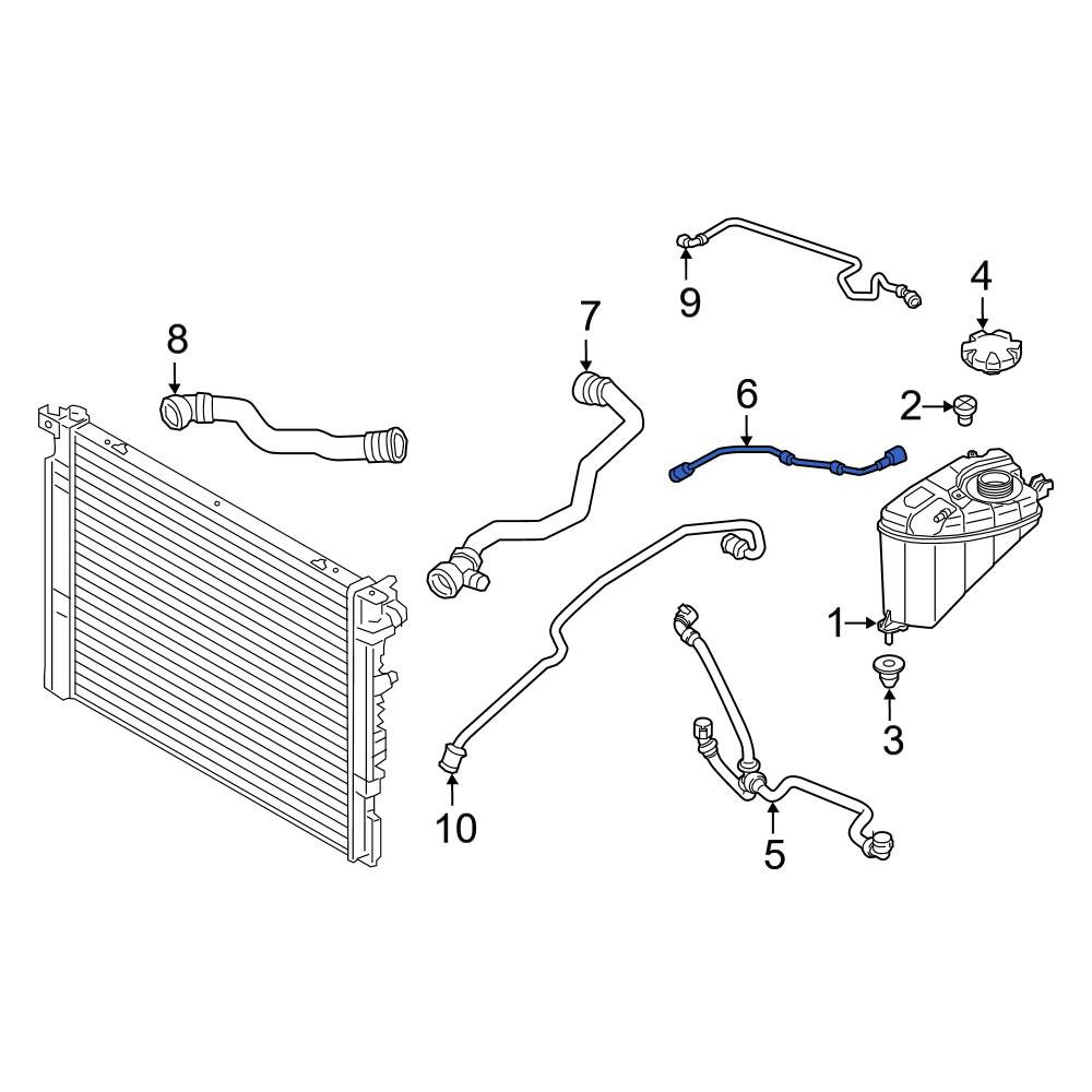 BMW OE 17125A02485 - Engine Coolant Reservoir Hose