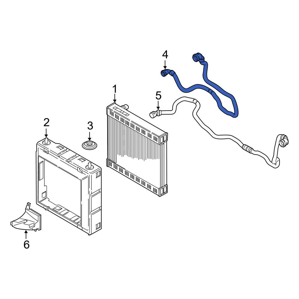 BMW OE 17128602634 - Upper Radiator Coolant Hose