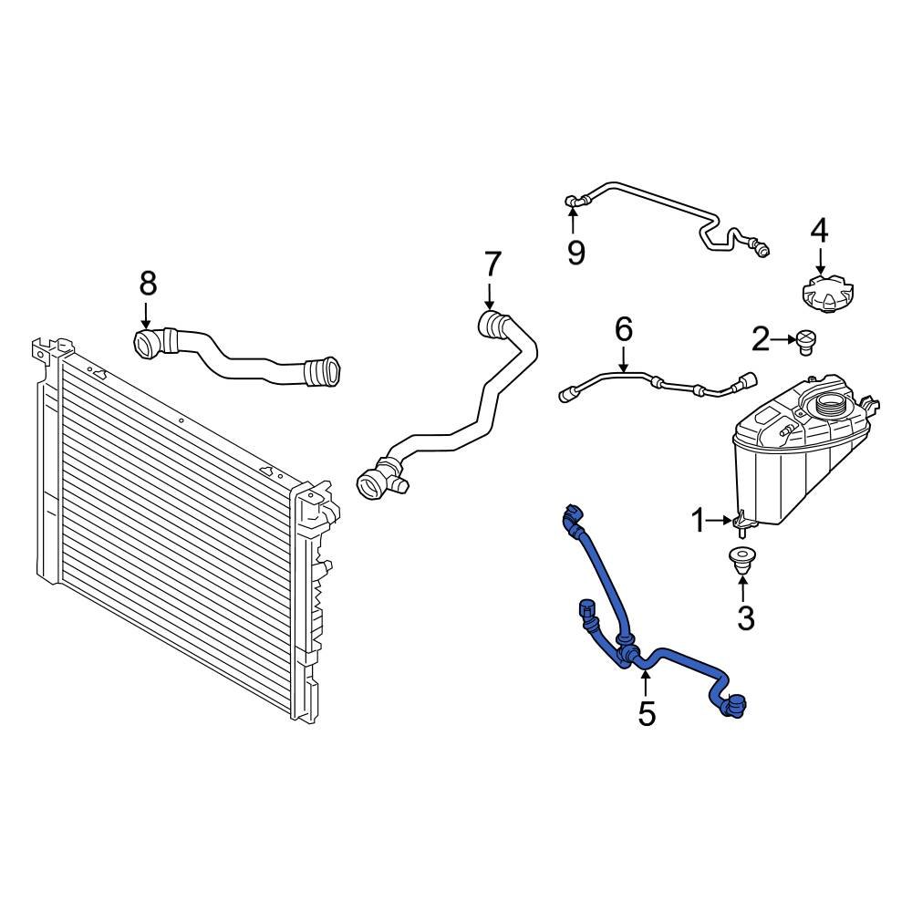 BMW OE 17128602602 - Inner Engine Coolant Overflow Hose