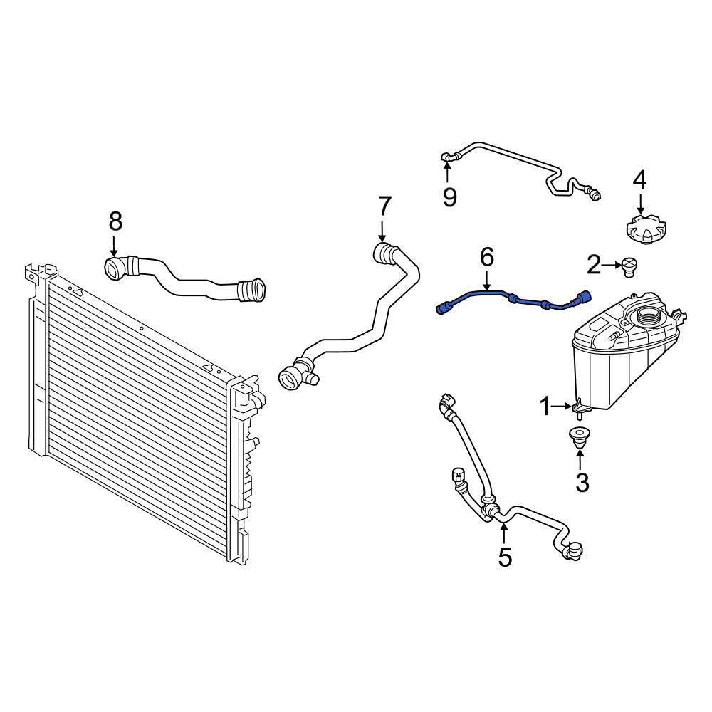 BMW OE 17125A02485 - Engine Coolant Reservoir Hose