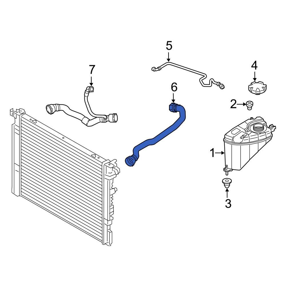 BMW OE 17128602871 - Upper Radiator Coolant Hose