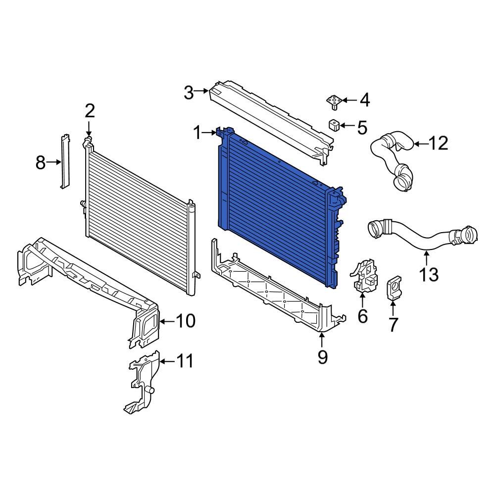 BMW OE 17118620207 - Right Radiator