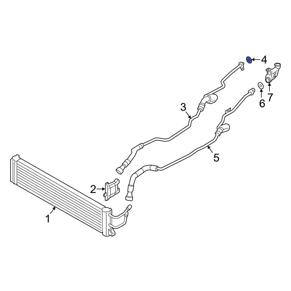 BMW OE 17227613656 - Automatic Transmission Oil Cooler Hose O-Ring