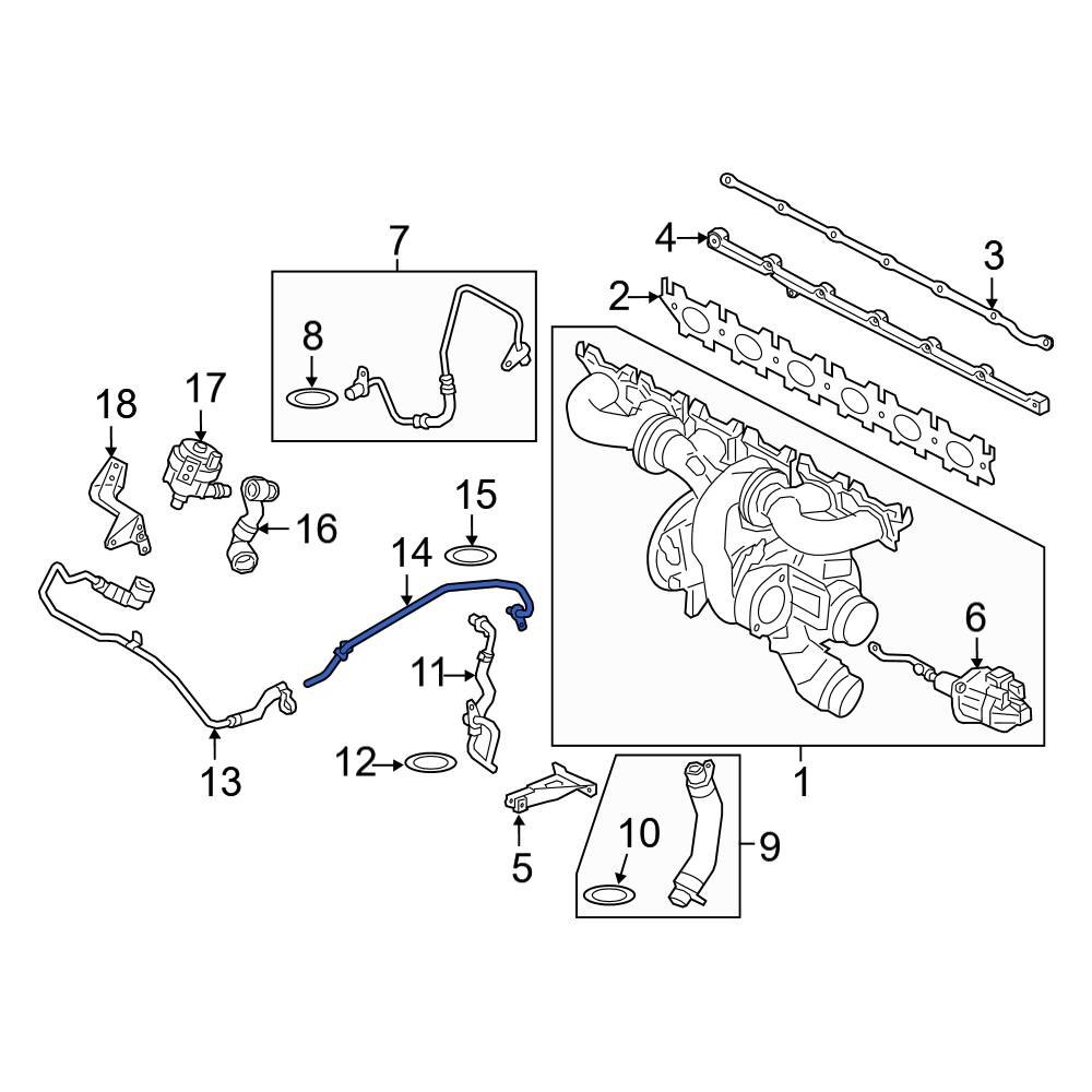 BMW OE 11538666856 - Turbocharger Coolant Line