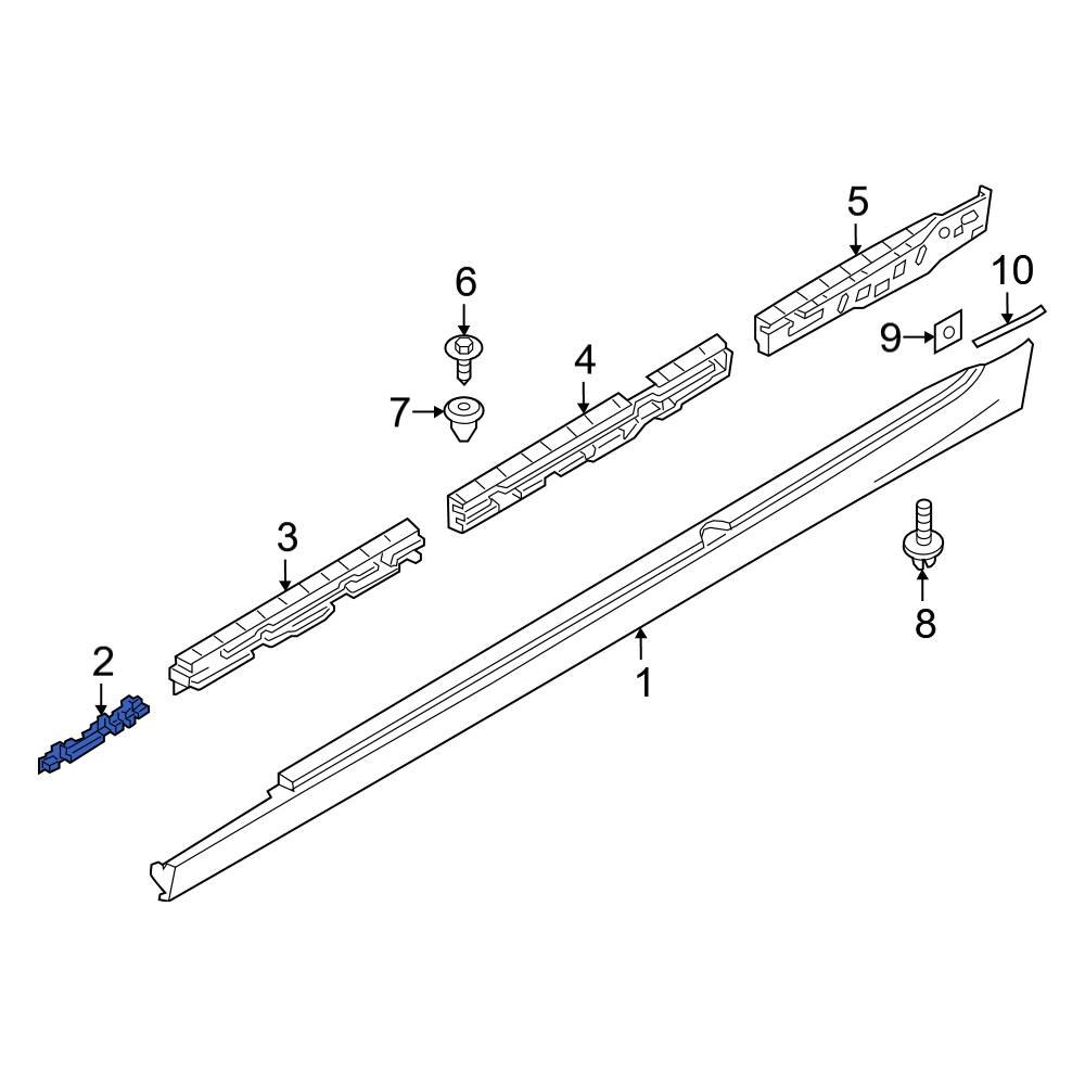 BMW OE 51777387342 - Front Right Rocker Panel Molding Reinforcement