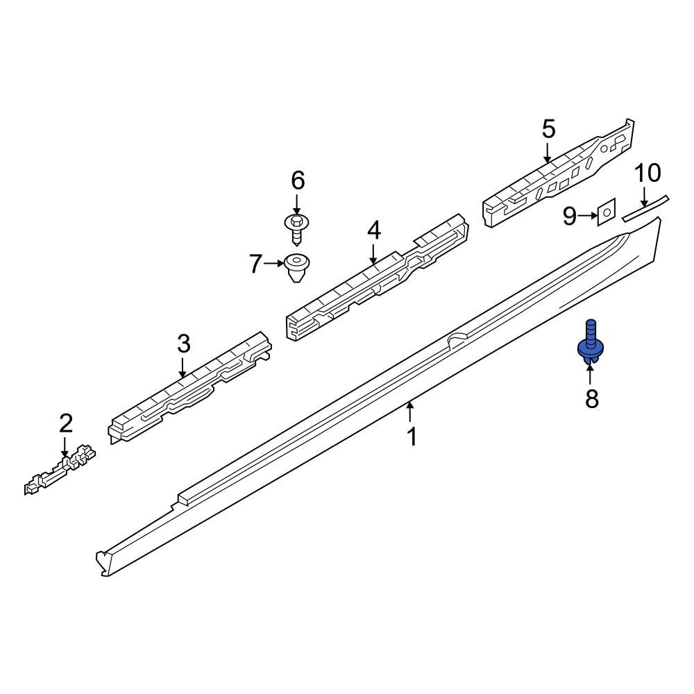 BMW OE 07147213303 - Rocker Panel Molding Clip