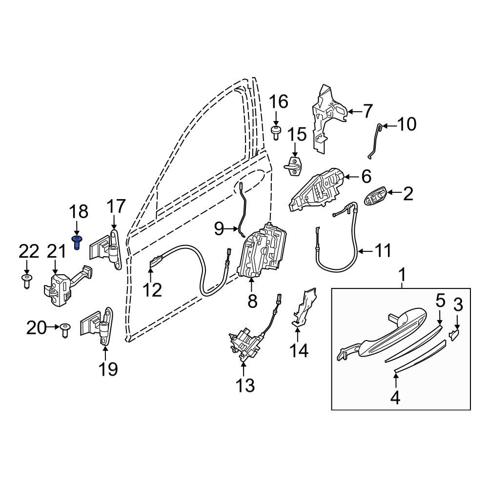BMW OE 07147261771 - Outer Door Hinge Bolt