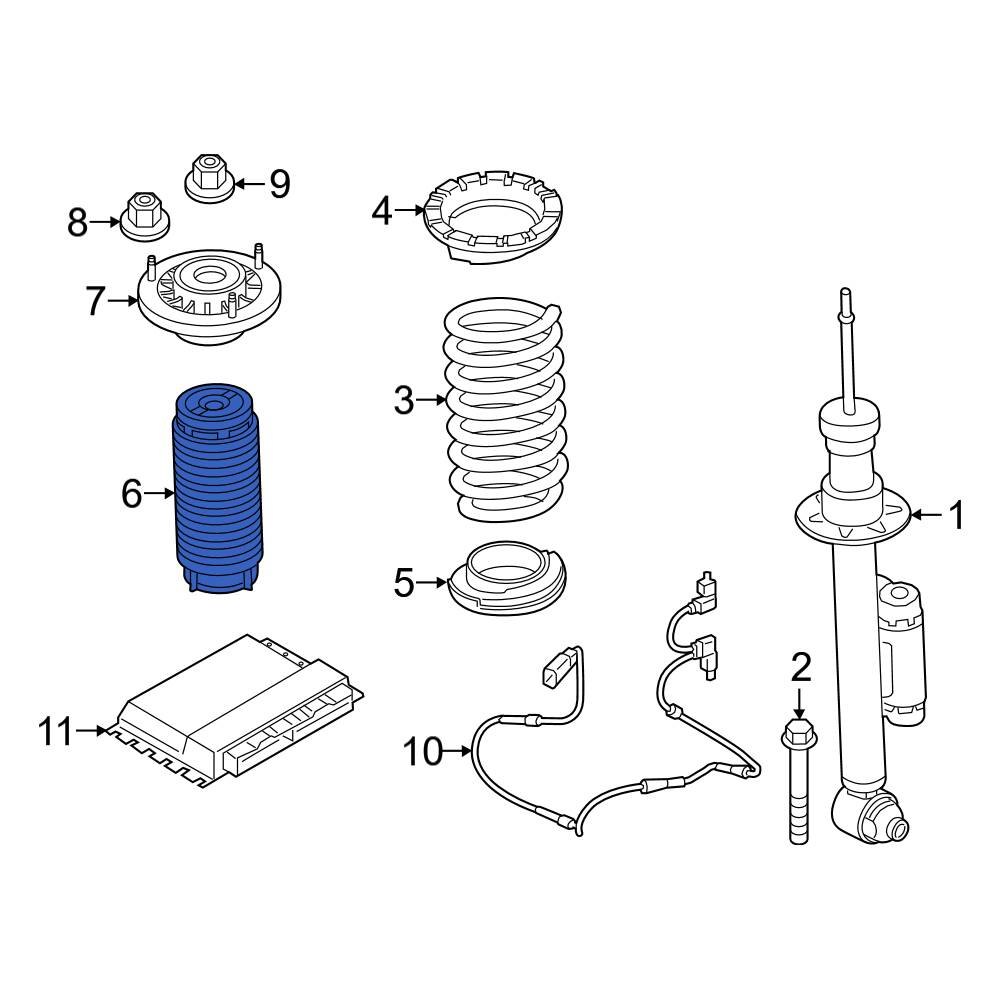 BMW OE 33536866805 - Rear Suspension Strut Bumper