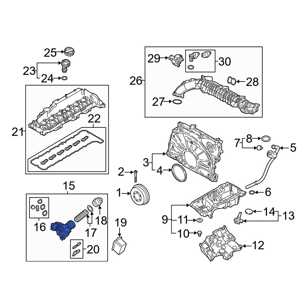 BMW OE 11428583895 - Engine Oil Filter Housing