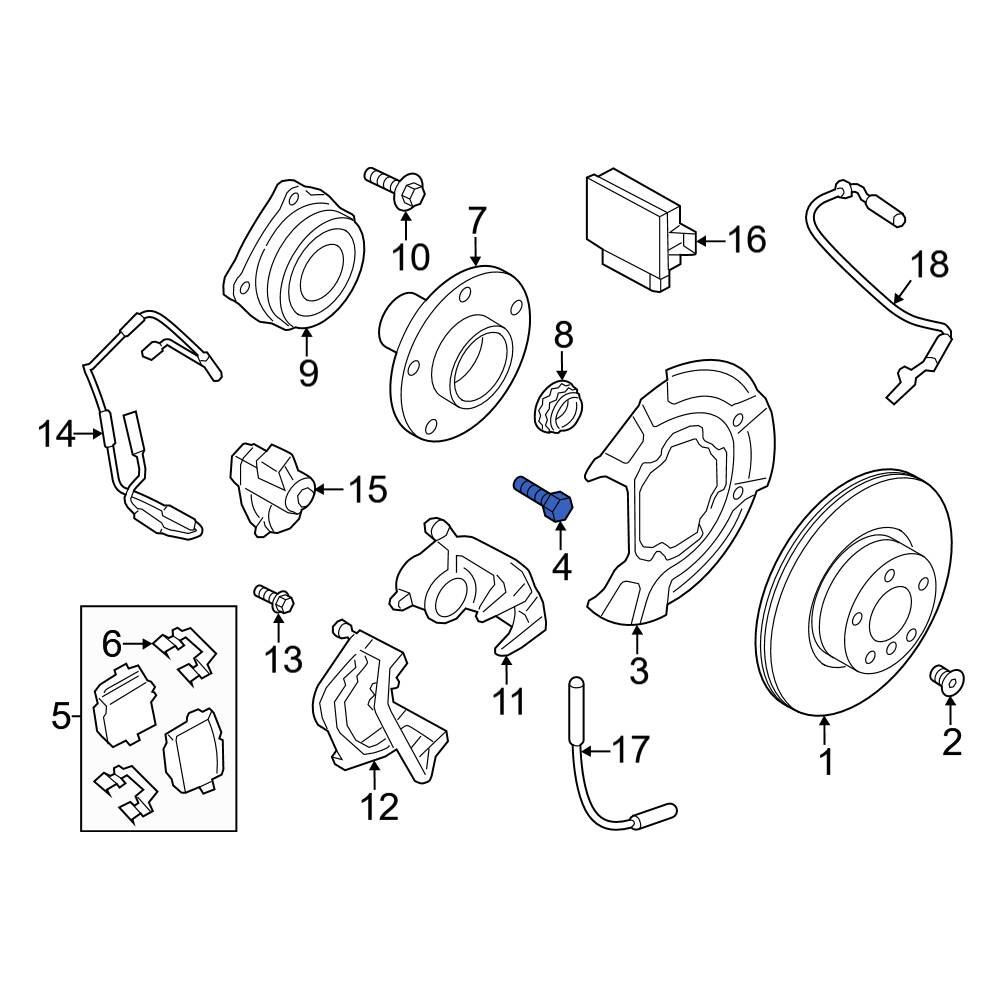 BMW OE 34116868785 - Brake Dust Shield Bolt