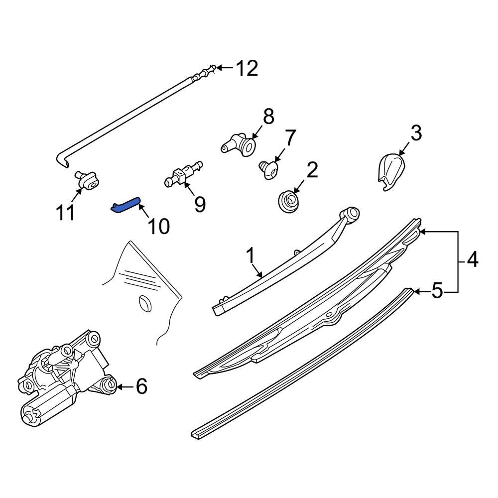 BMW OE 61668362762 - Front Windshield Washer Hose