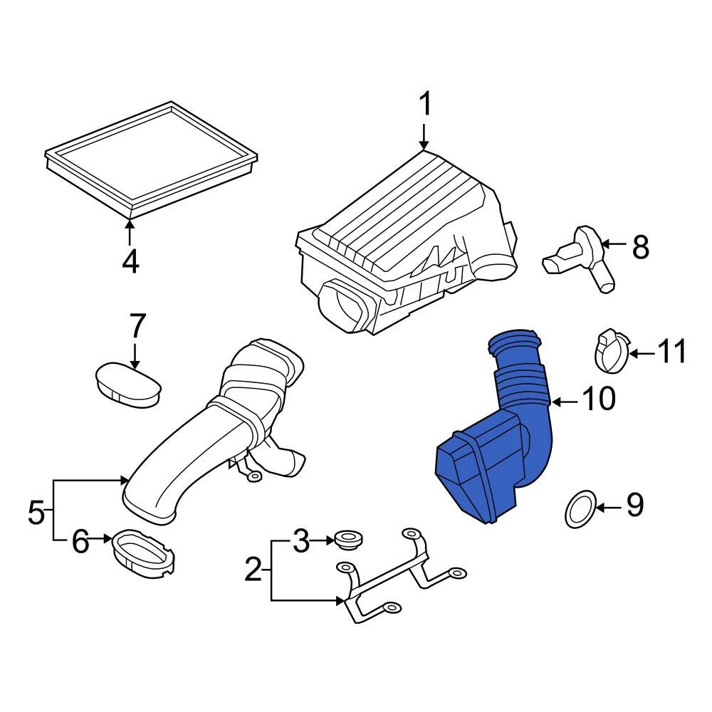 BMW OE 13717548889 - Engine Air Intake Resonator